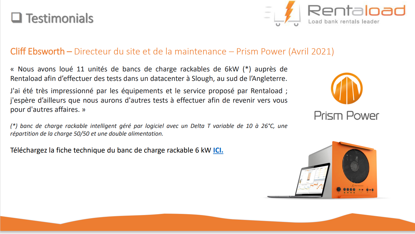 RENTALOAD : Historia de cliente: Prism Power, Reino Unido (abril de 2021)